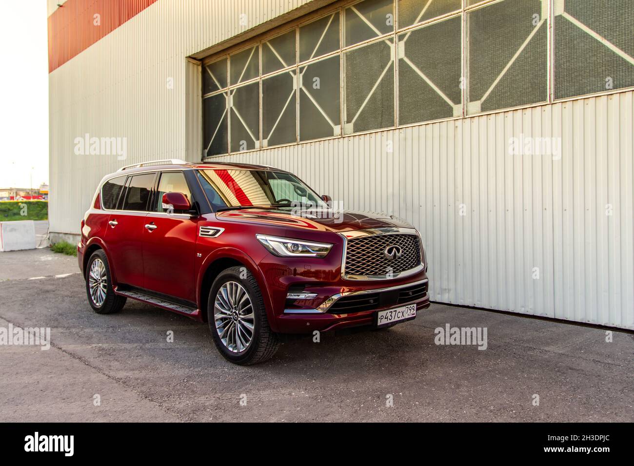 MOSCOW, RUSSIA - JUNE 20, 2021 Infiniti QX80 model year 2021 also ...