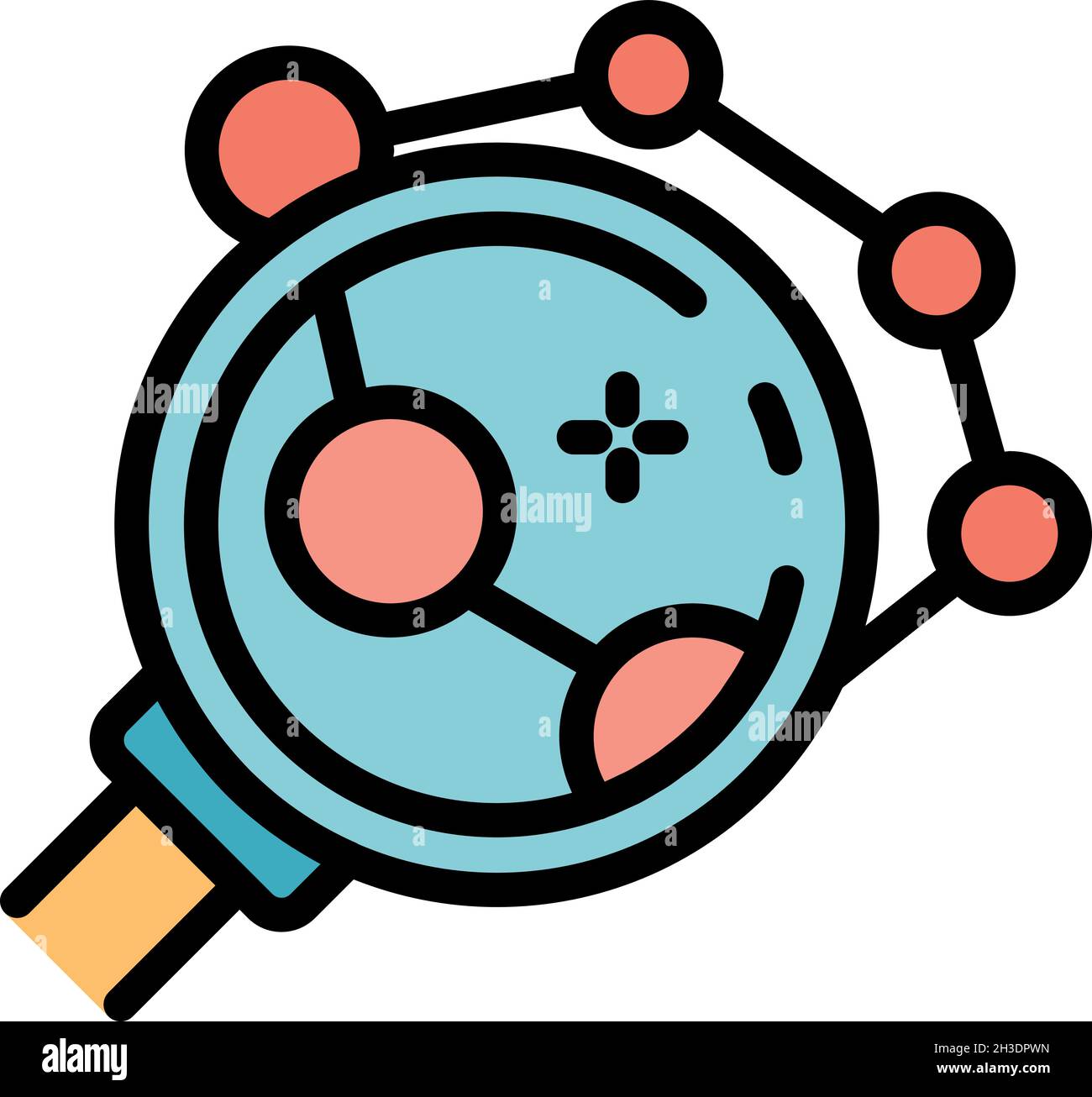 Research molecules icon outline hi-res stock photography and images - Alamy