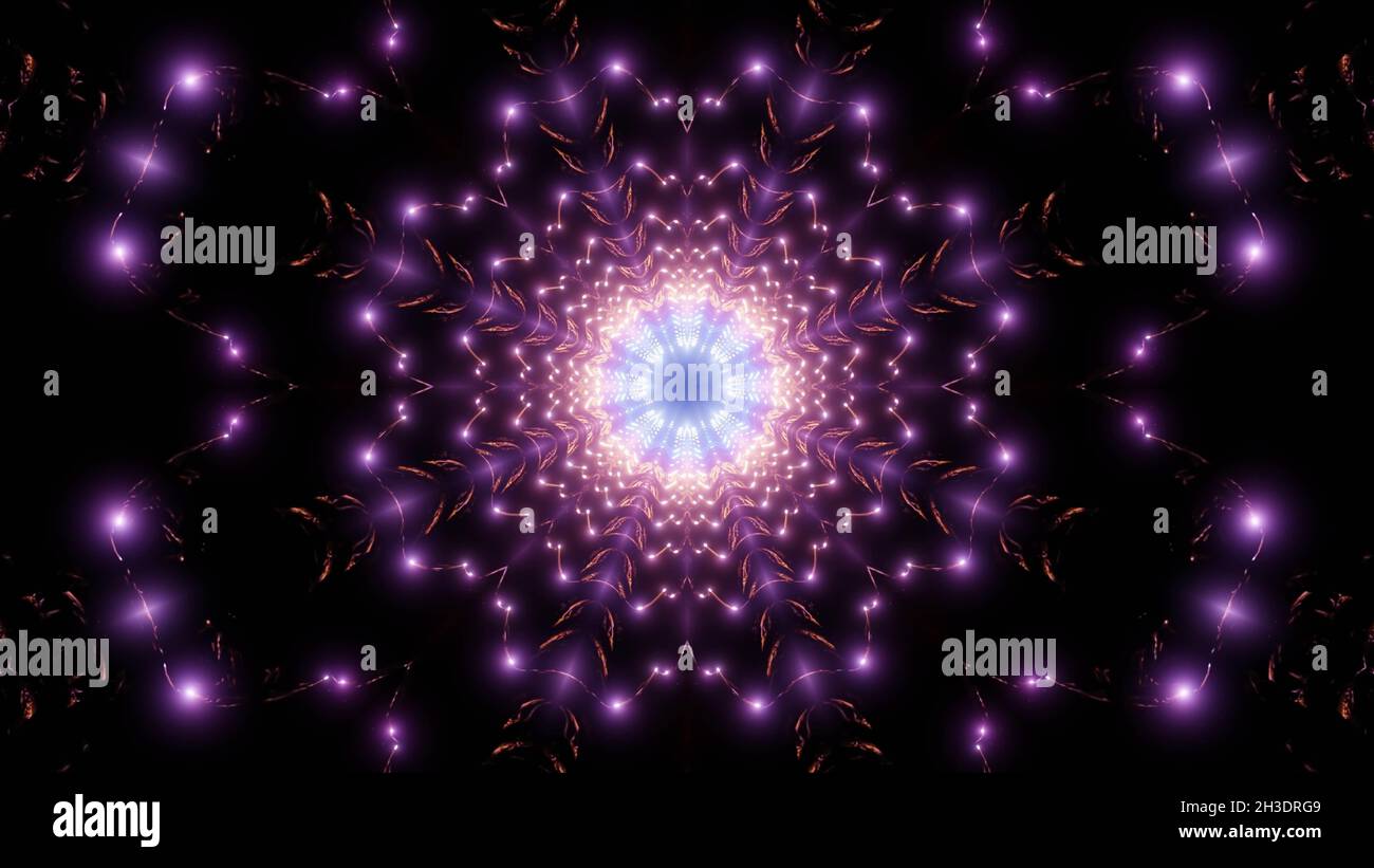 3d 4K UHD illustration with glowing purple lights Stock Photo - Alamy