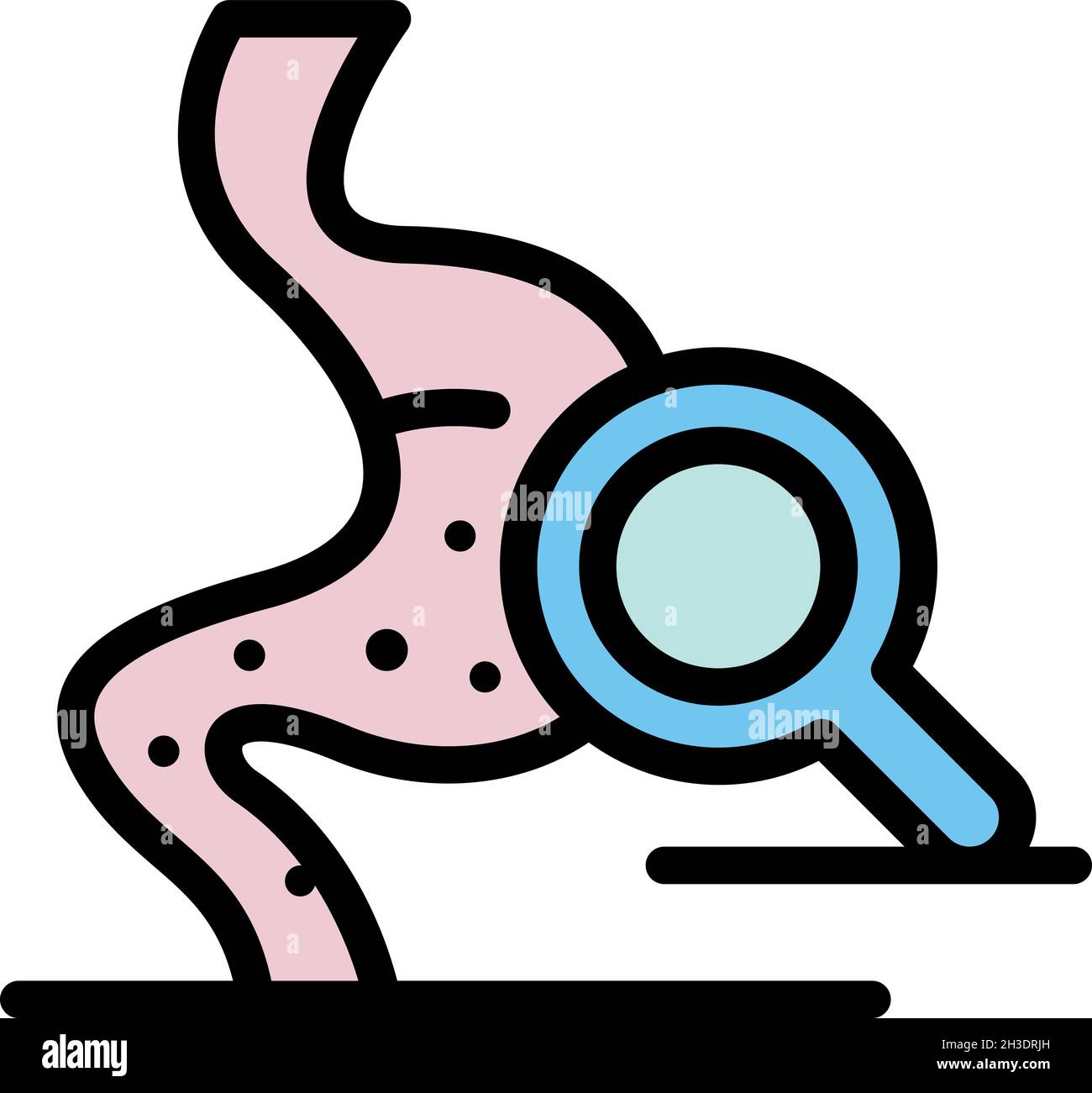 Stomach inspection icon. Outline stomach inspection vector icon color ... Stomach inspection icon. Outline stomach inspection vector icon color ...