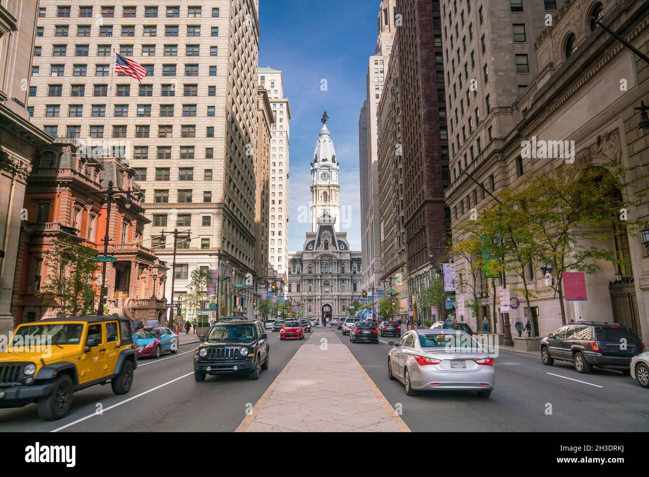 Street view of downtown Philadelphia in PA, USA Stock Photo - Alamy
