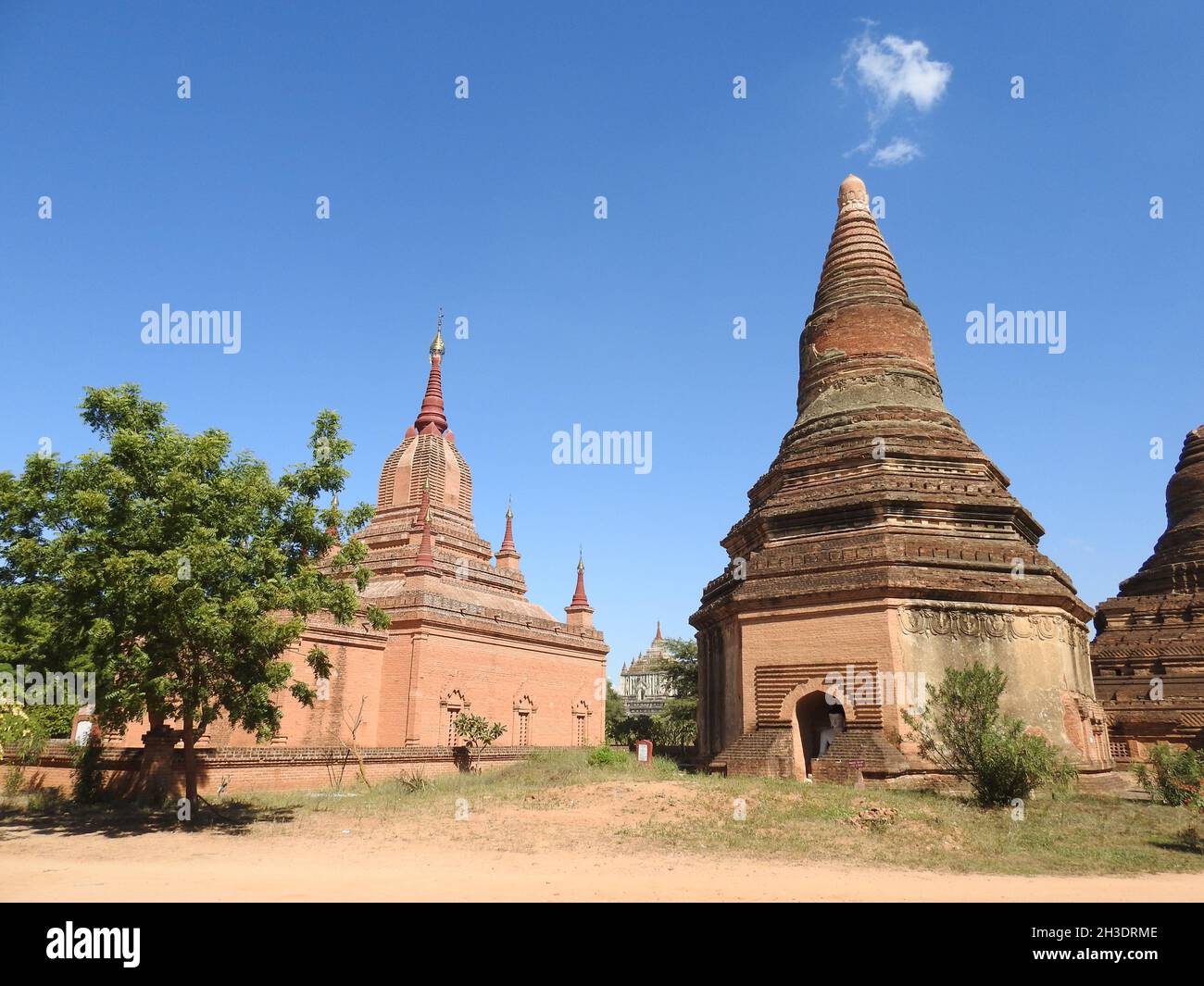 Beautiful shot of the Bagan Archaeological Structures in Myanmar Stock ...