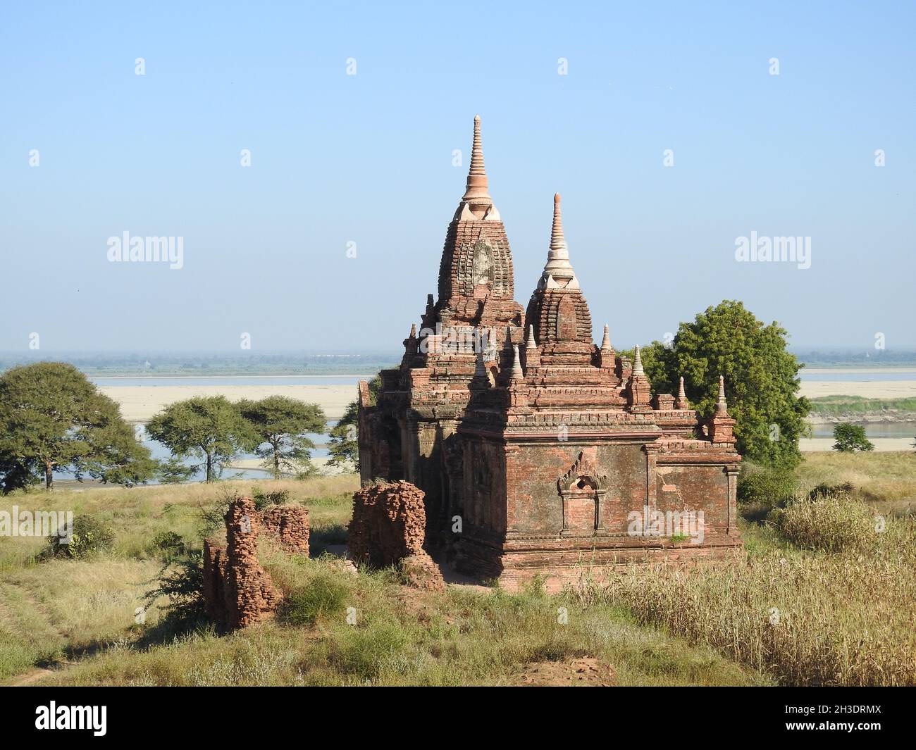 Beautiful shot of the Bagan Archaeological Structures in Myanmar Stock ...