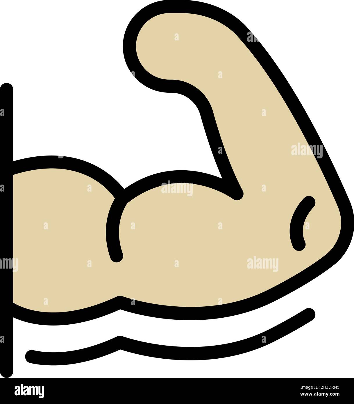 Arm muscles icon. Outline arm muscles vector icon color flat isolated ...
