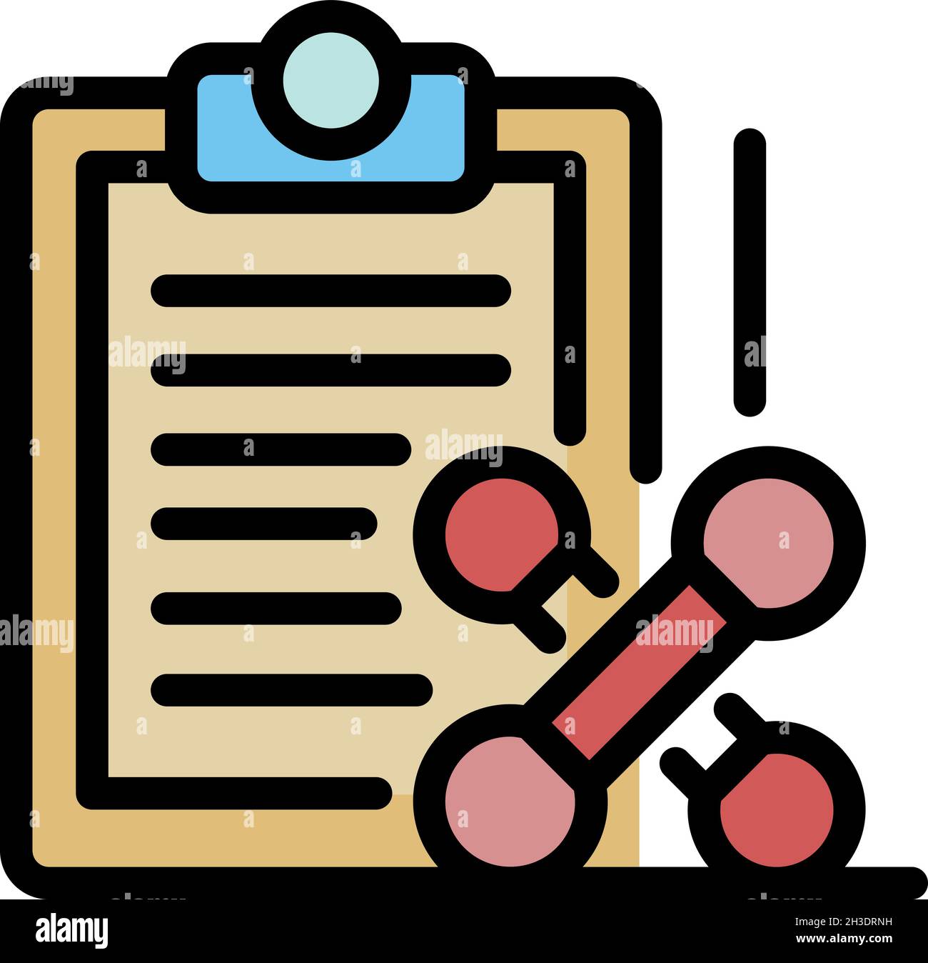 Training program icon. Outline training program vector icon color flat ...
