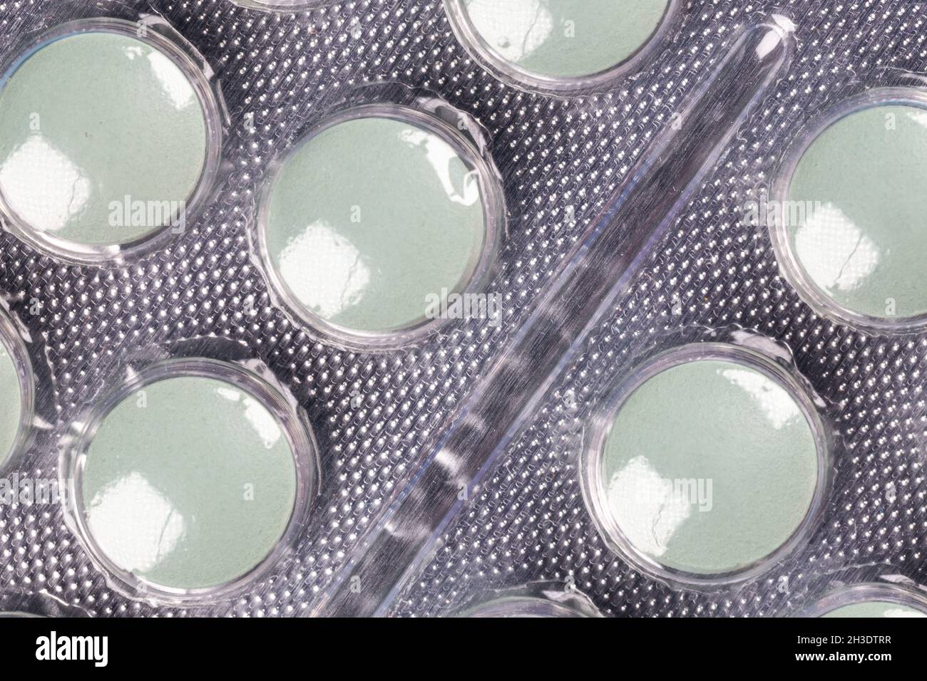 Close up of pills in blisters. Photo taken under artificial light Stock ...