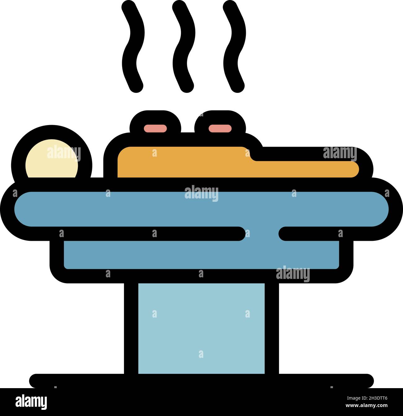 Hot stones therapy icon. Outline hot stones therapy vector icon color ...