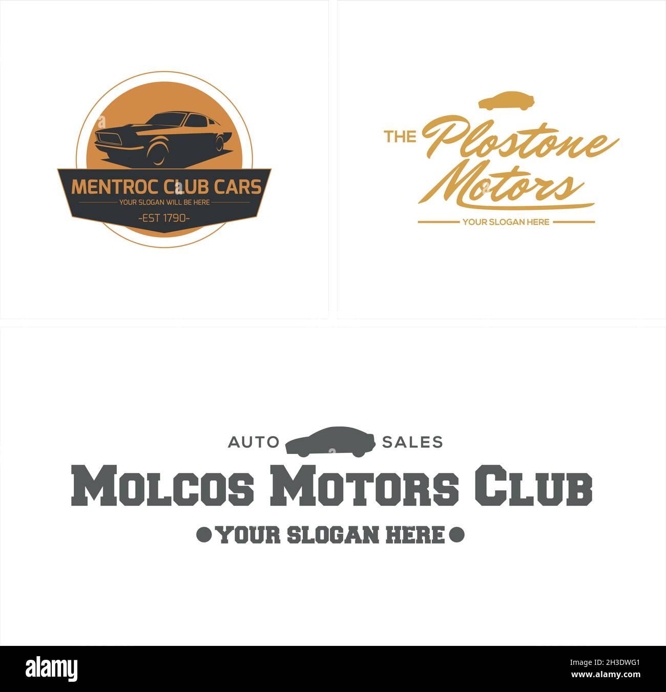 Automotive club cars classic emblem icon logo design Stock Vector Image ...