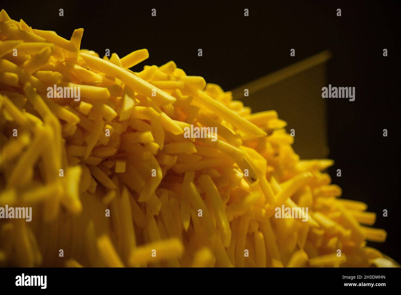 Production line of a potato factory. French fries - fast food Stock ...