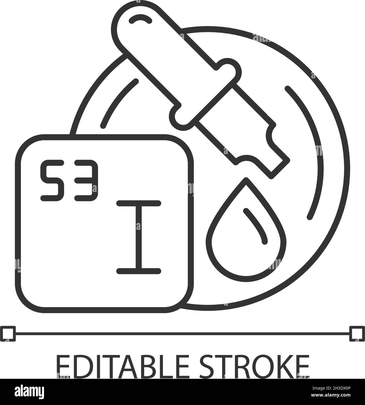 Iodine-starch test linear icon Stock Vector Image & Art - Alamy