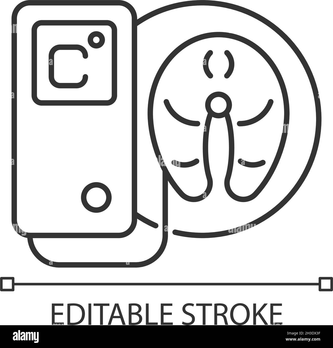 Food thermal analysis linear icon Stock Vector Image & Art - Alamy