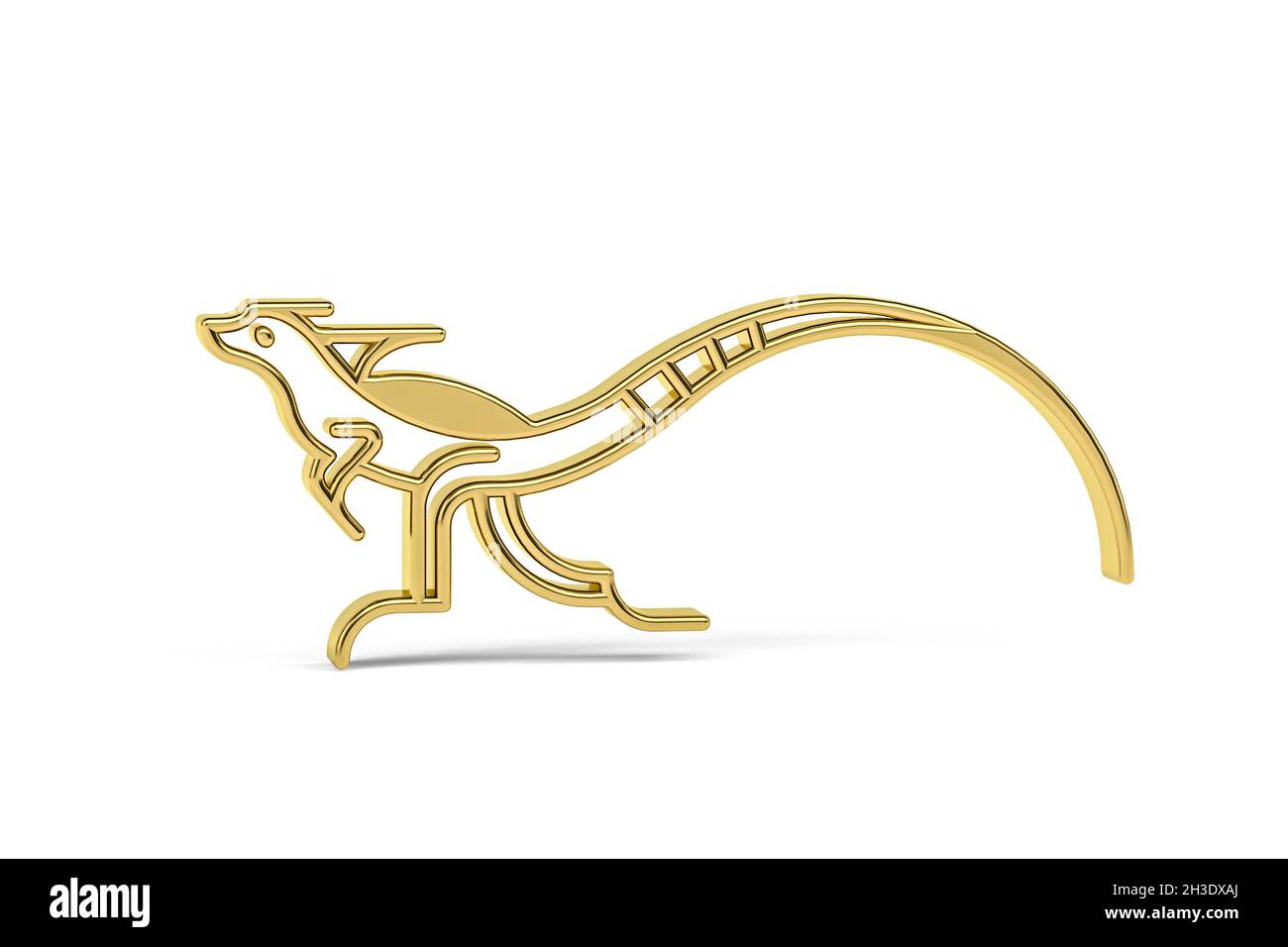 Golden 3d basilisk icon isolated on white background - 3d render Stock ...