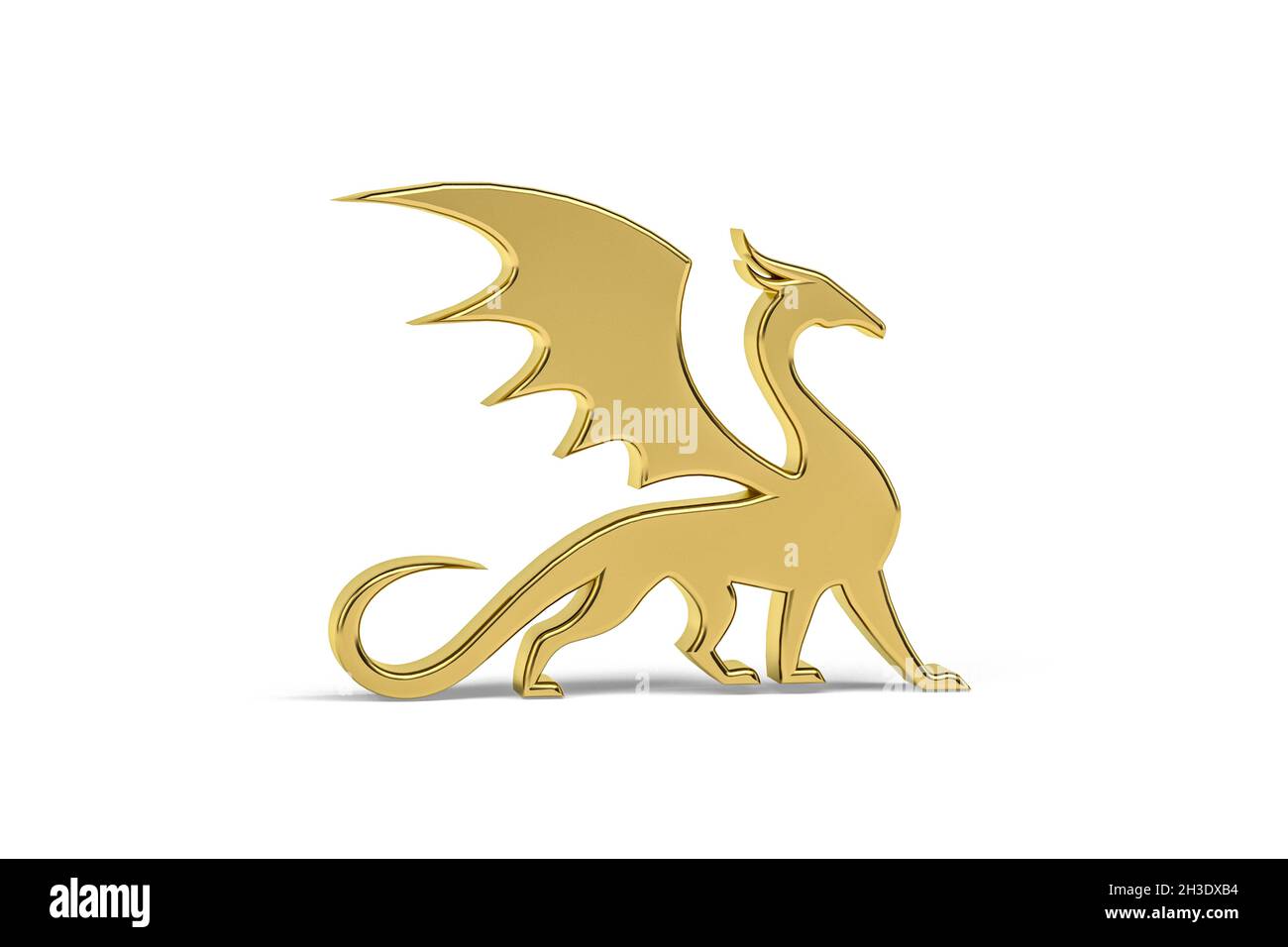 Golden 3d basilisk icon isolated on white background - 3d render Stock ...