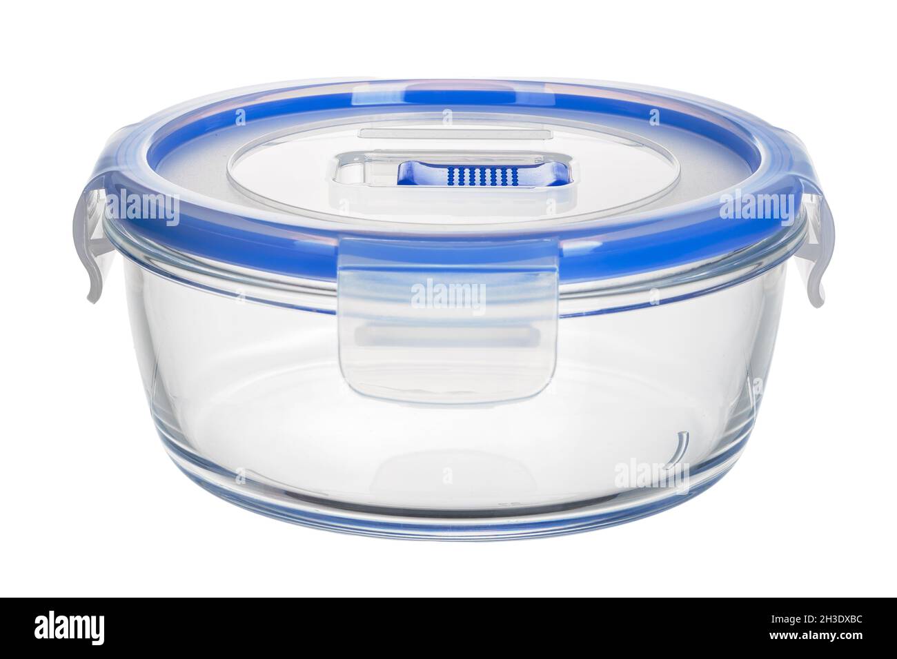 Glass container with lid isolated on white background Stock Photo - Alamy