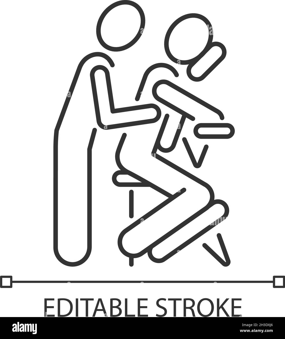 Sitting massage Stock Vector Images - Alamy