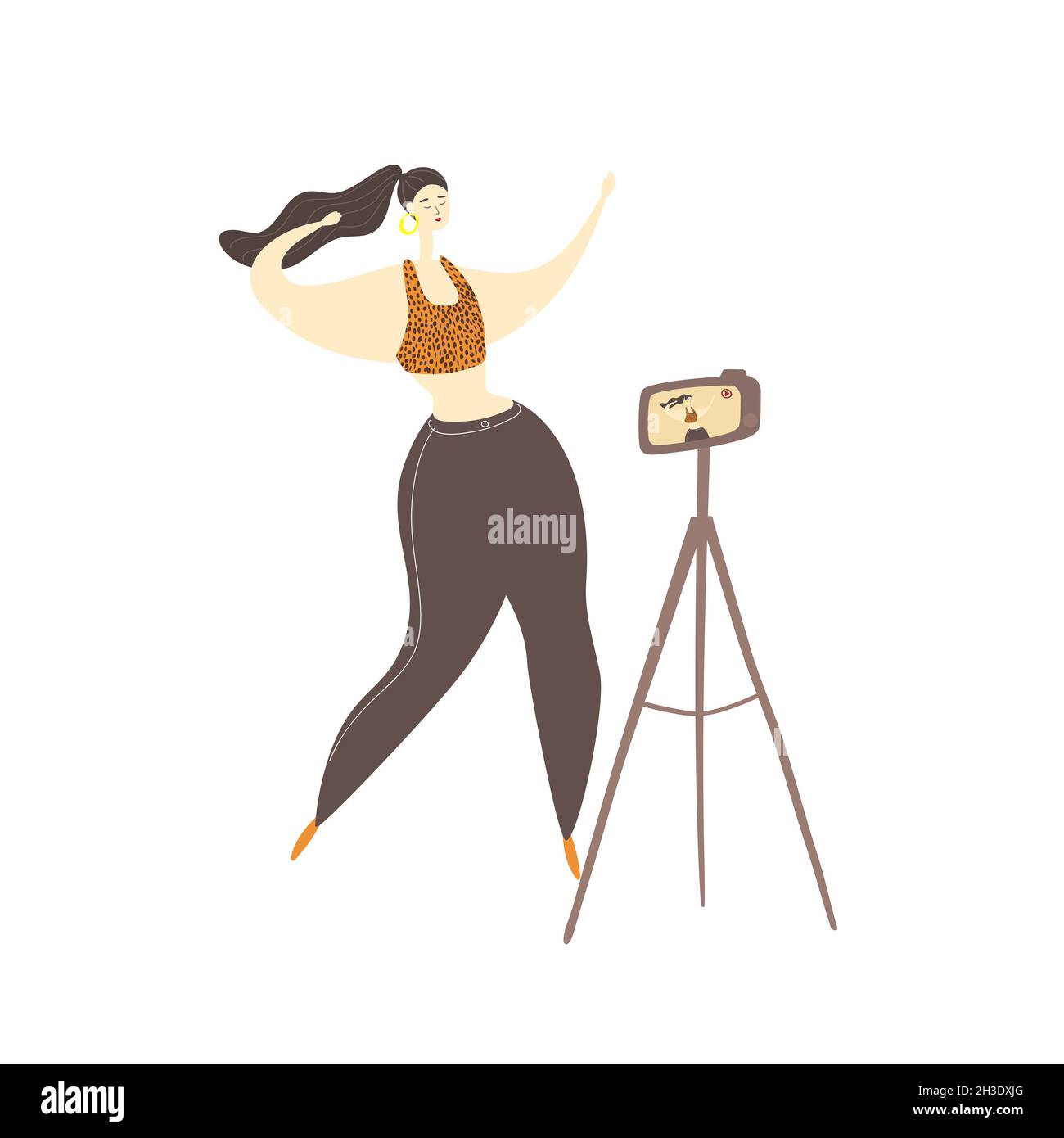 Happy asian student woman Stock Vector Images - Alamy