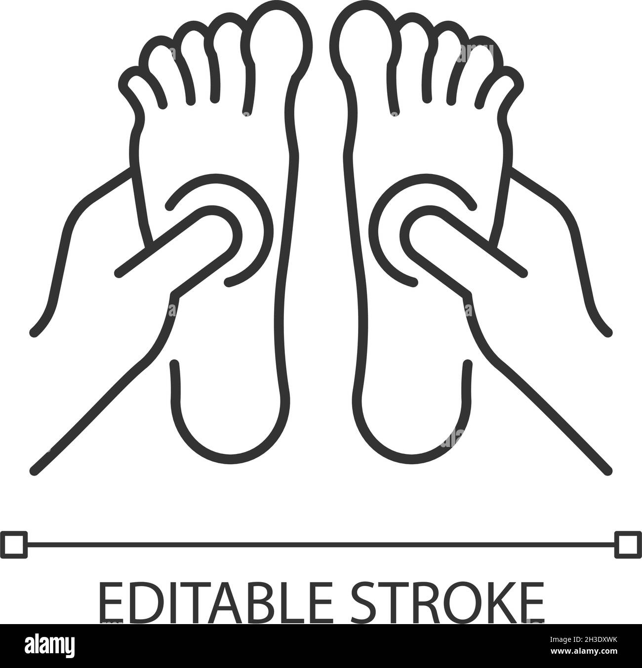 Reflexology linear icon Stock Vector Image & Art - Alamy