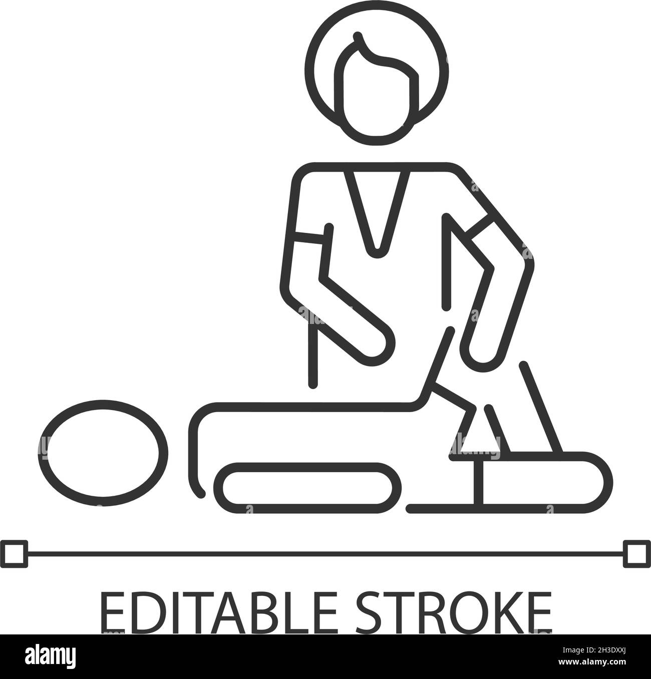 Rehabilitation massage icon outline Cut Out Stock Images & Pictures - Alamy