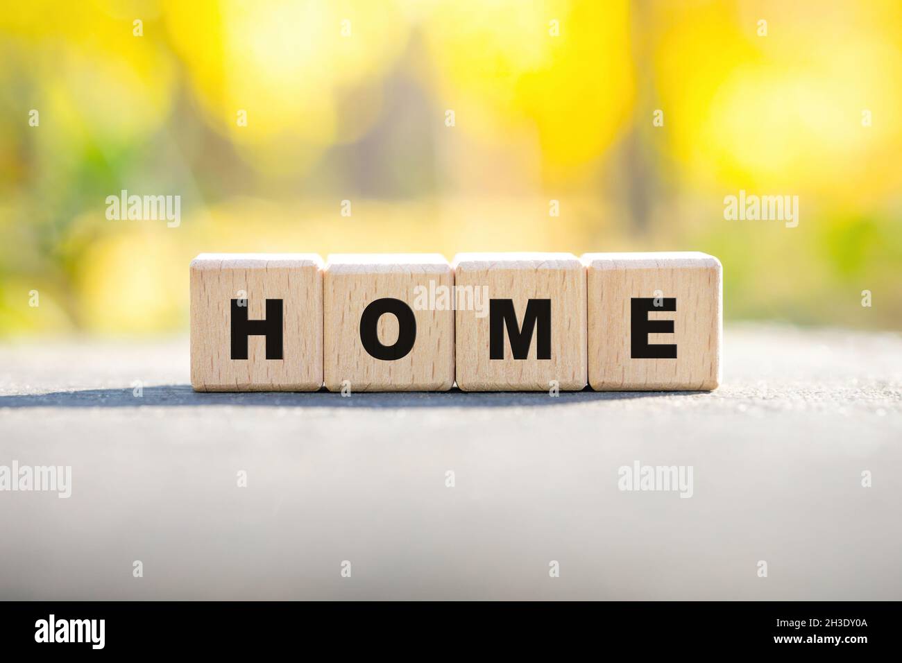 Wooden cube text forest hi-res stock photography and images - Alamy