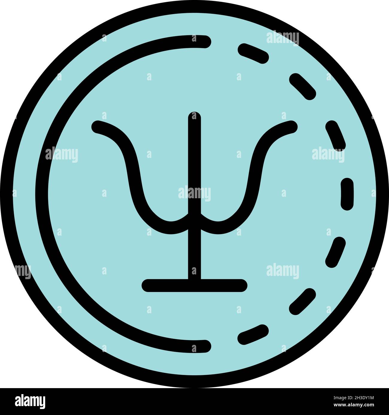 Psychology sign in a circle icon. Outline psychology sign in a circle ...