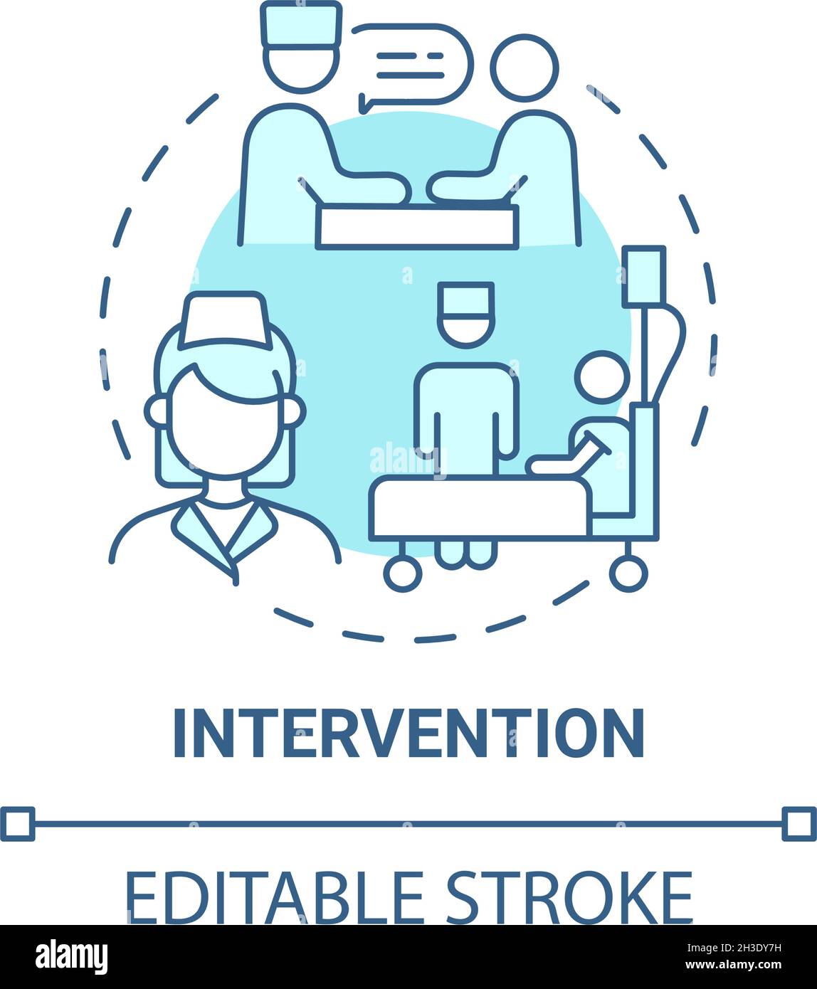 Intervention blue concept icon Stock Vector Image & Art - Alamy