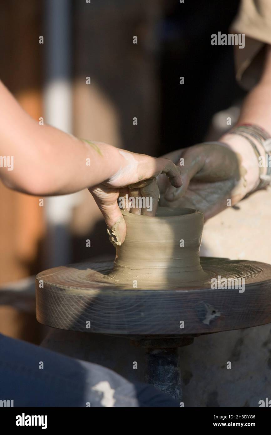 Turning pottery hi-res stock photography and images - Alamy