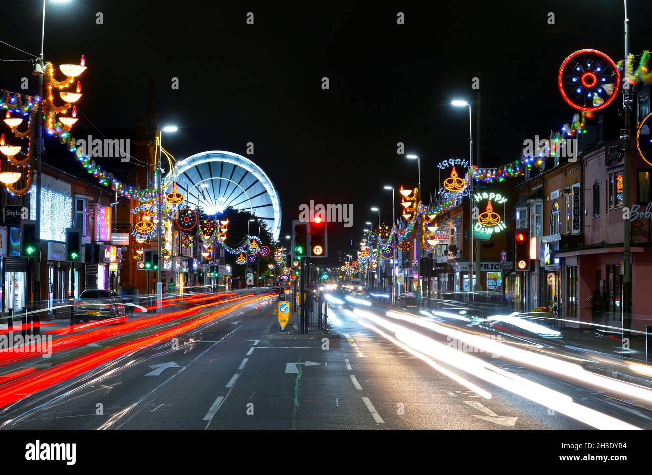 Leicester, Leicestershire. UK 26th October 2021. UK News. Diwali Lights ...