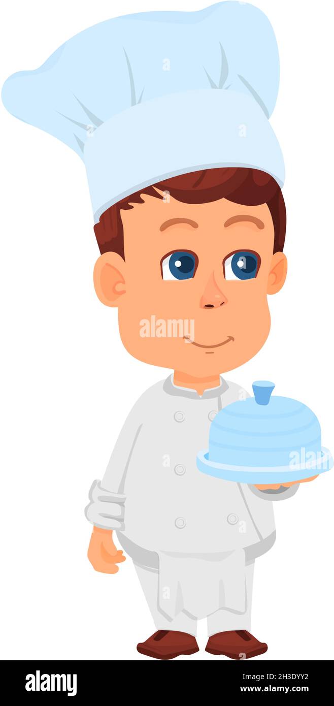 Cartoon illustration boy chef banner hi-res stock photography and ...
