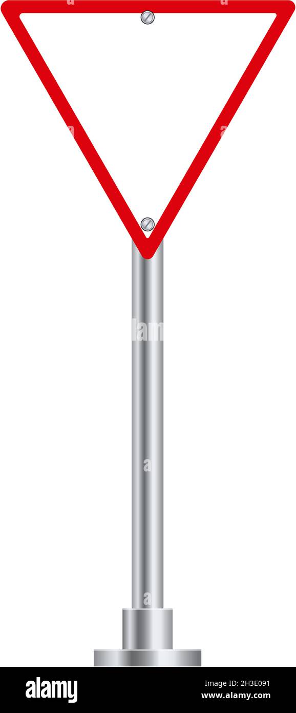 White triangle red border Cut Out Stock Images & Pictures - Alamy