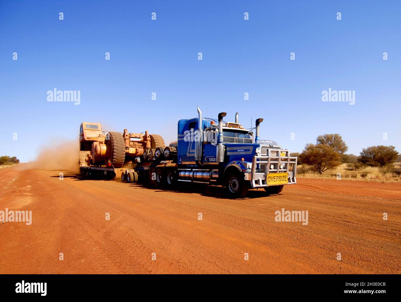 roadtrain on sandtrack in the outback, Australia Stock Photo - Alamy