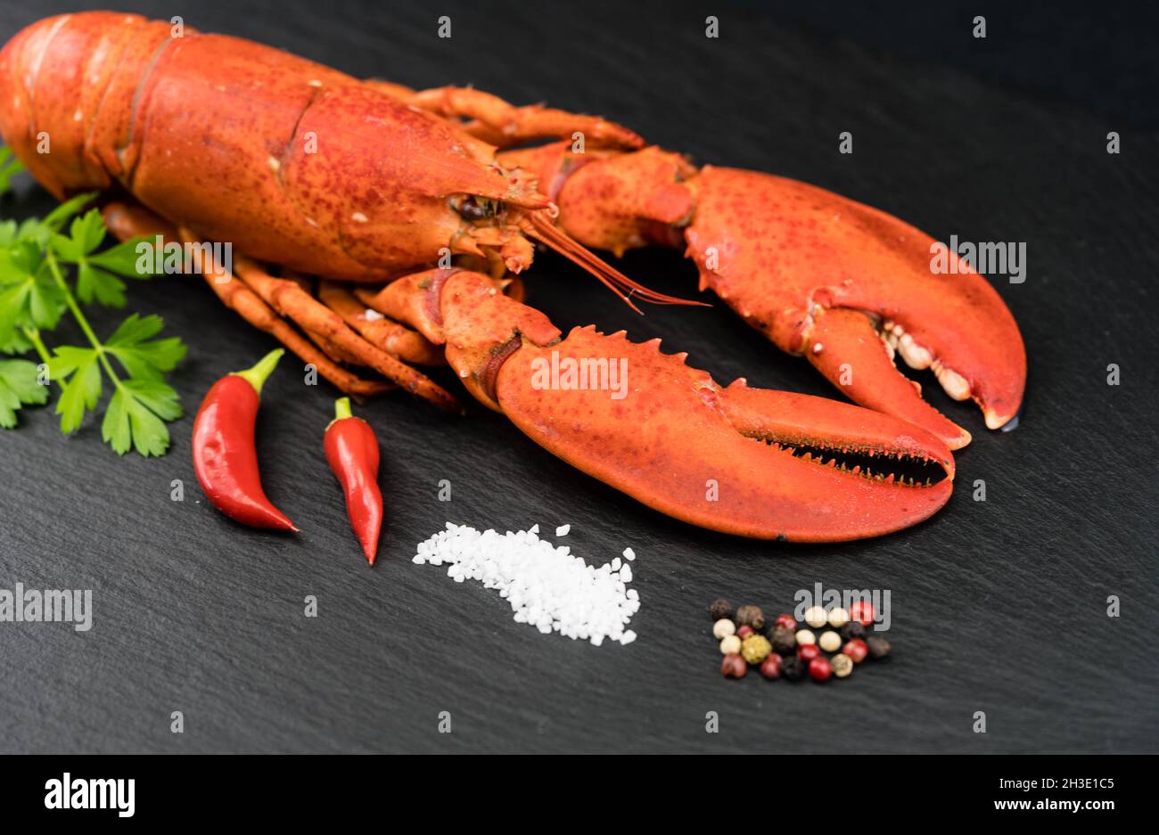 a fresh cooked red lobster Stock Photo - Alamy