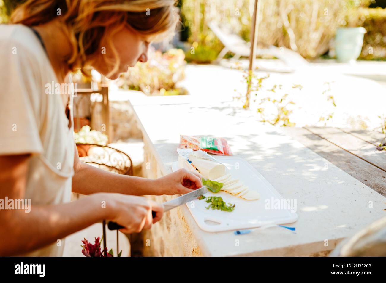 Homemade pizza baking with outdoor traditional pizza over Stock Photo ...