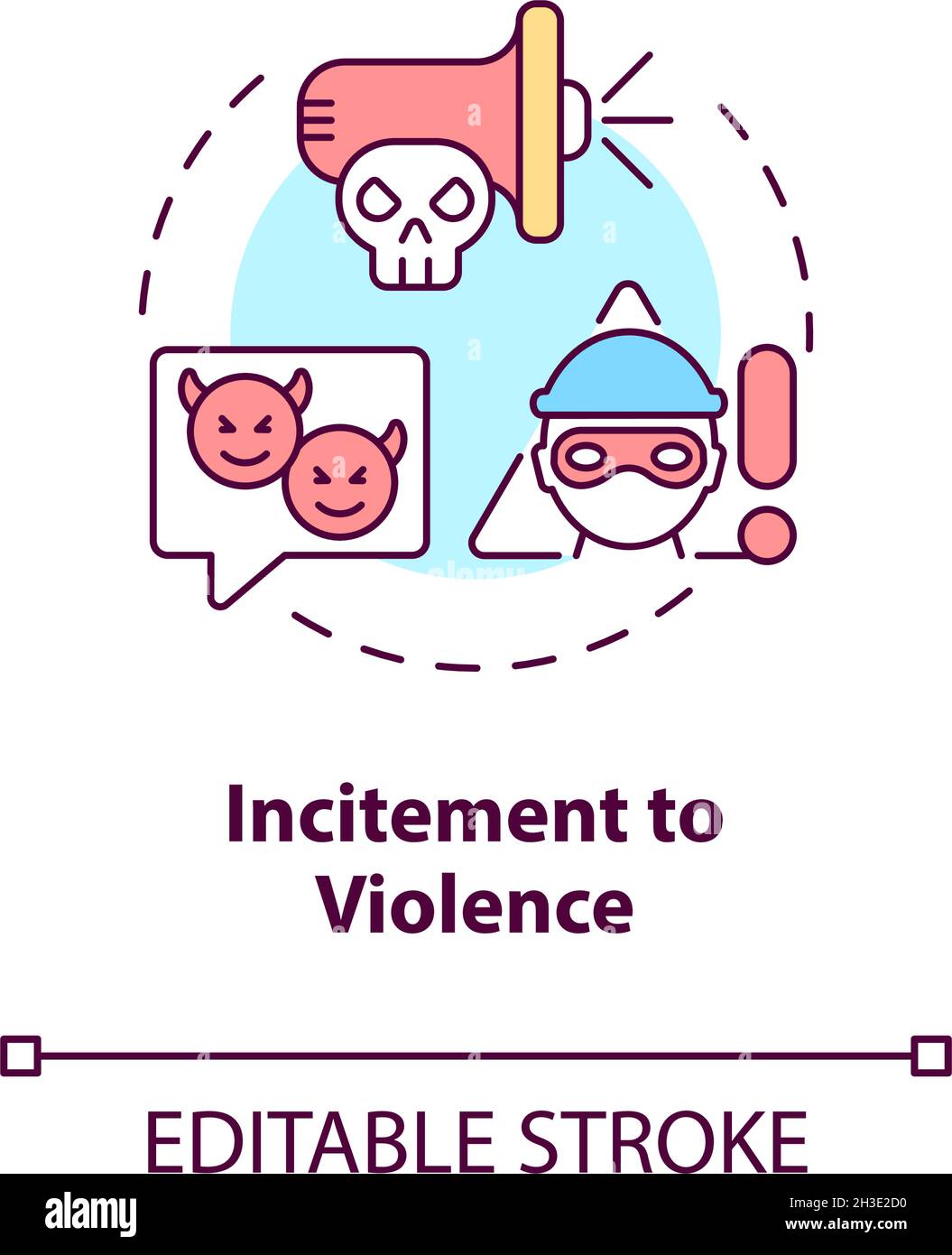 Incitement to violence concept icon Stock Vector Image & Art - Alamy