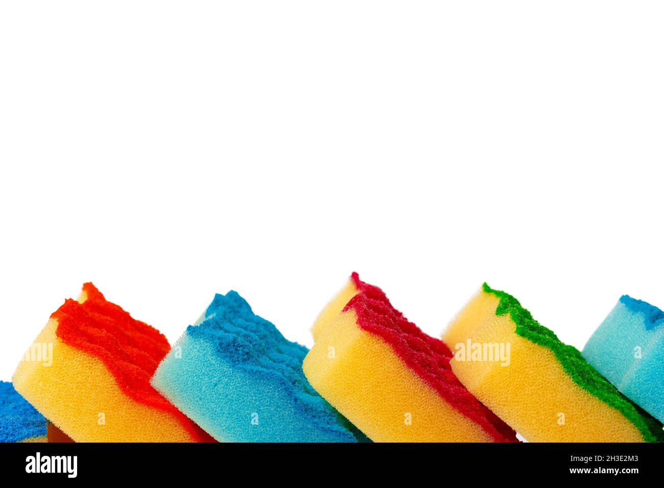 Stack of kitchen sponges isolated on white background Stock Photo - Alamy