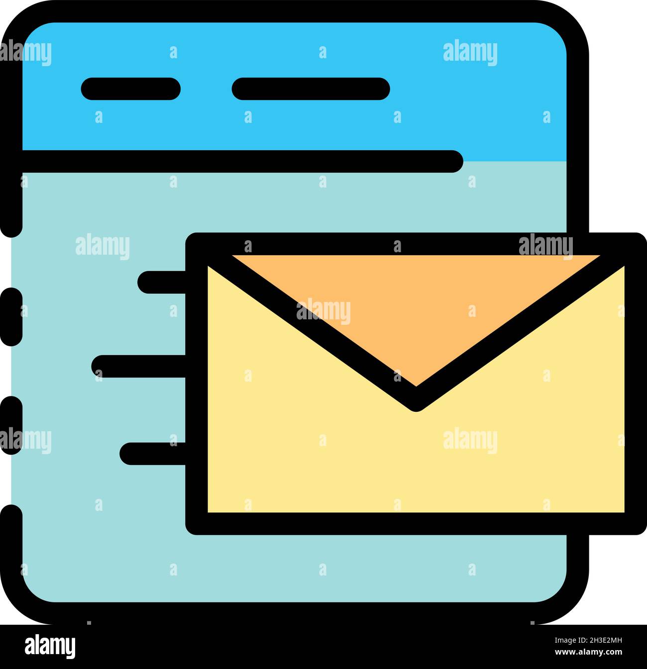 Email web application icon. Outline email web application vector icon ...