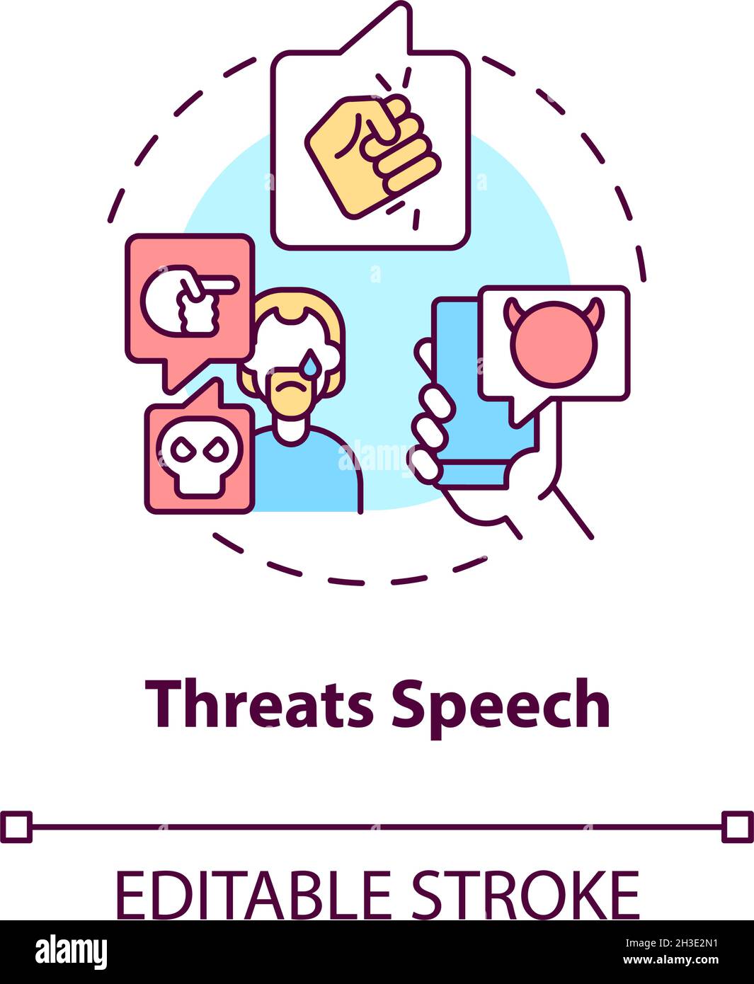 Threats speech concept icon Stock Vector Image & Art - Alamy