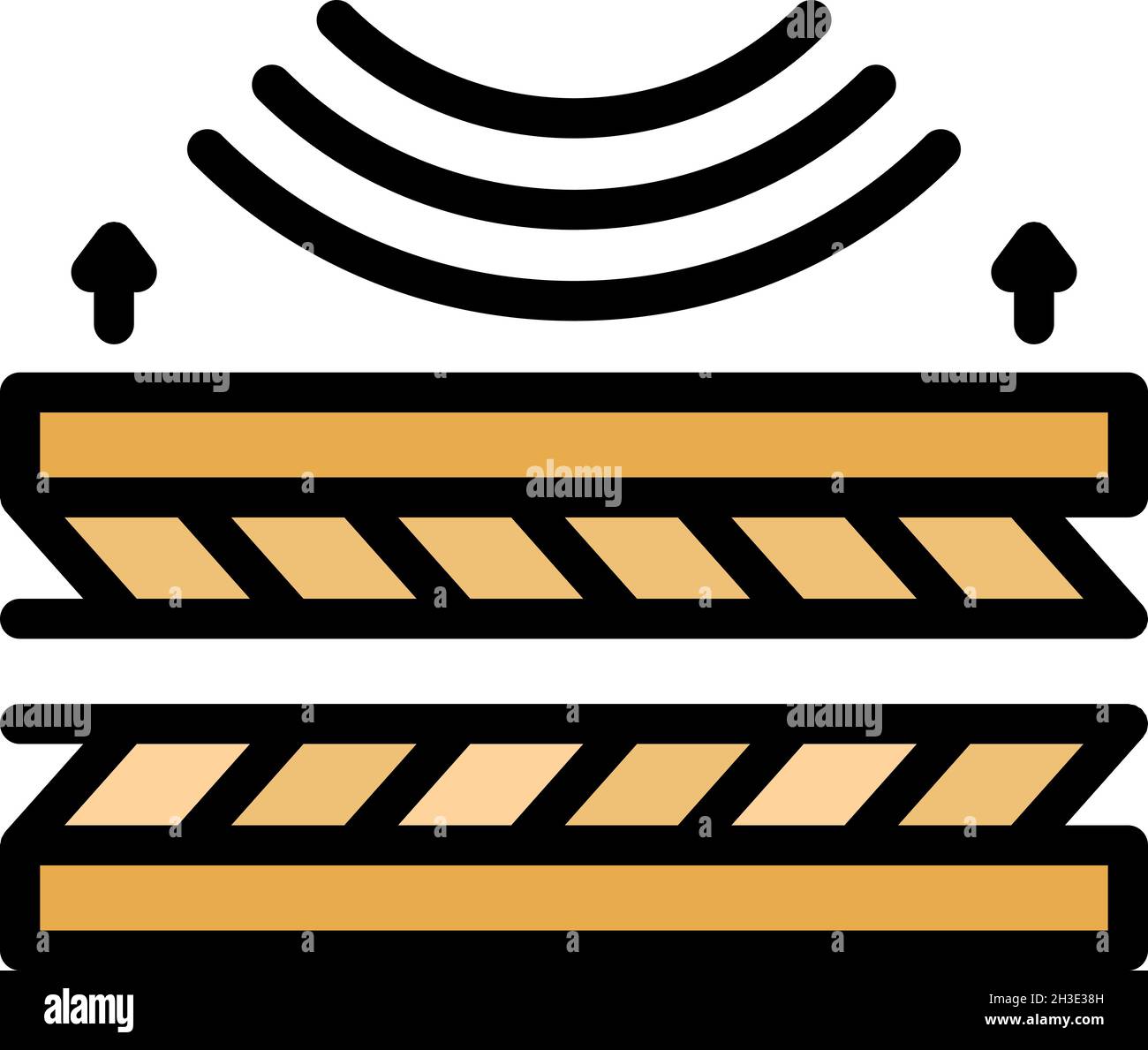 Soundproof panels icon. Outline soundproof panels vector icon color ...