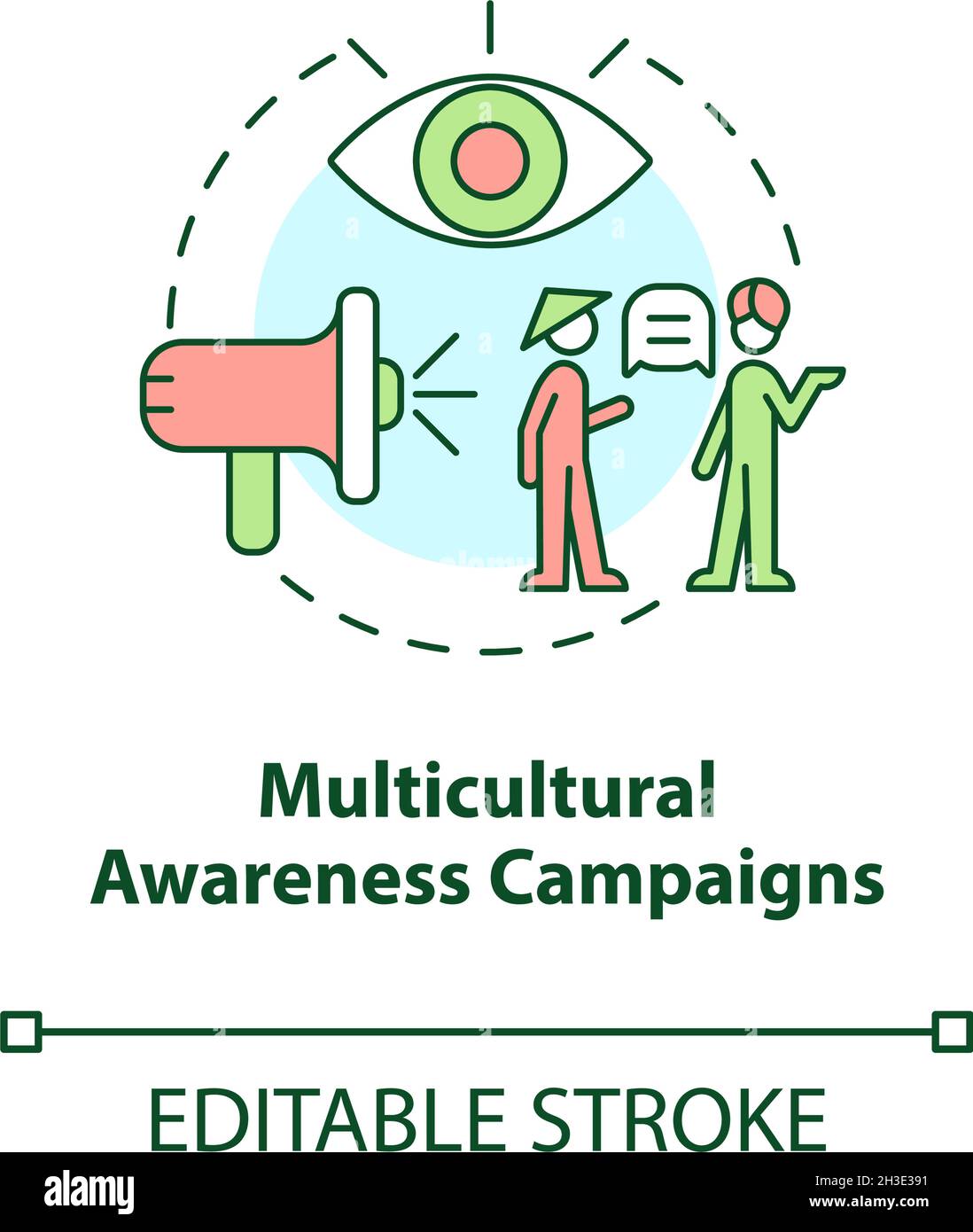 Multicultural awareness campaigns concept icon Stock Vector Image & Art ...