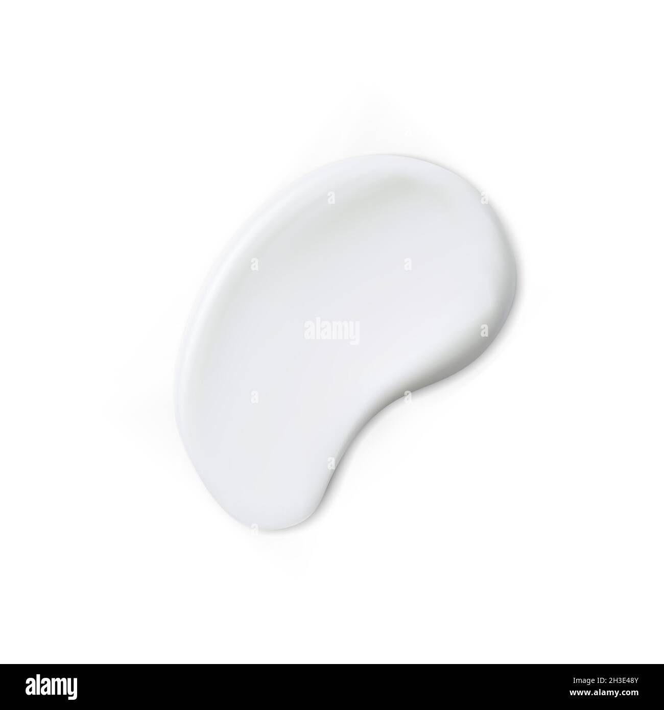 Cream texture stroke. Cosmetic cream smear, vector swatch. Facial skin ...