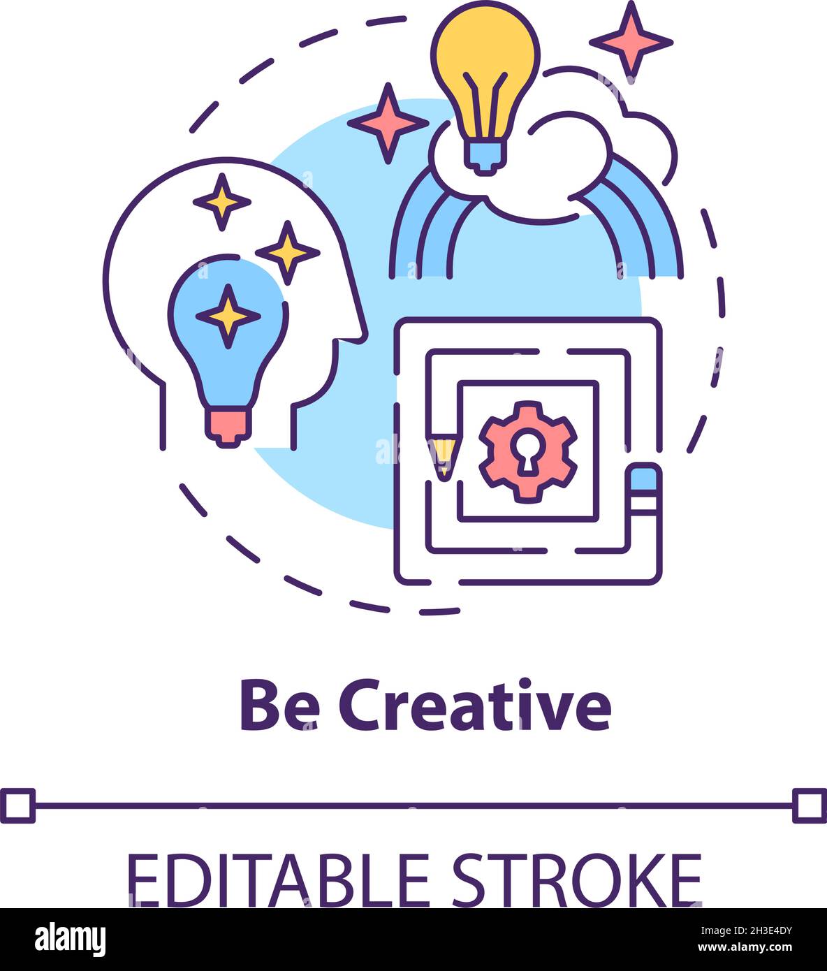 Be creative concept icon Stock Vector Image & Art - Alamy