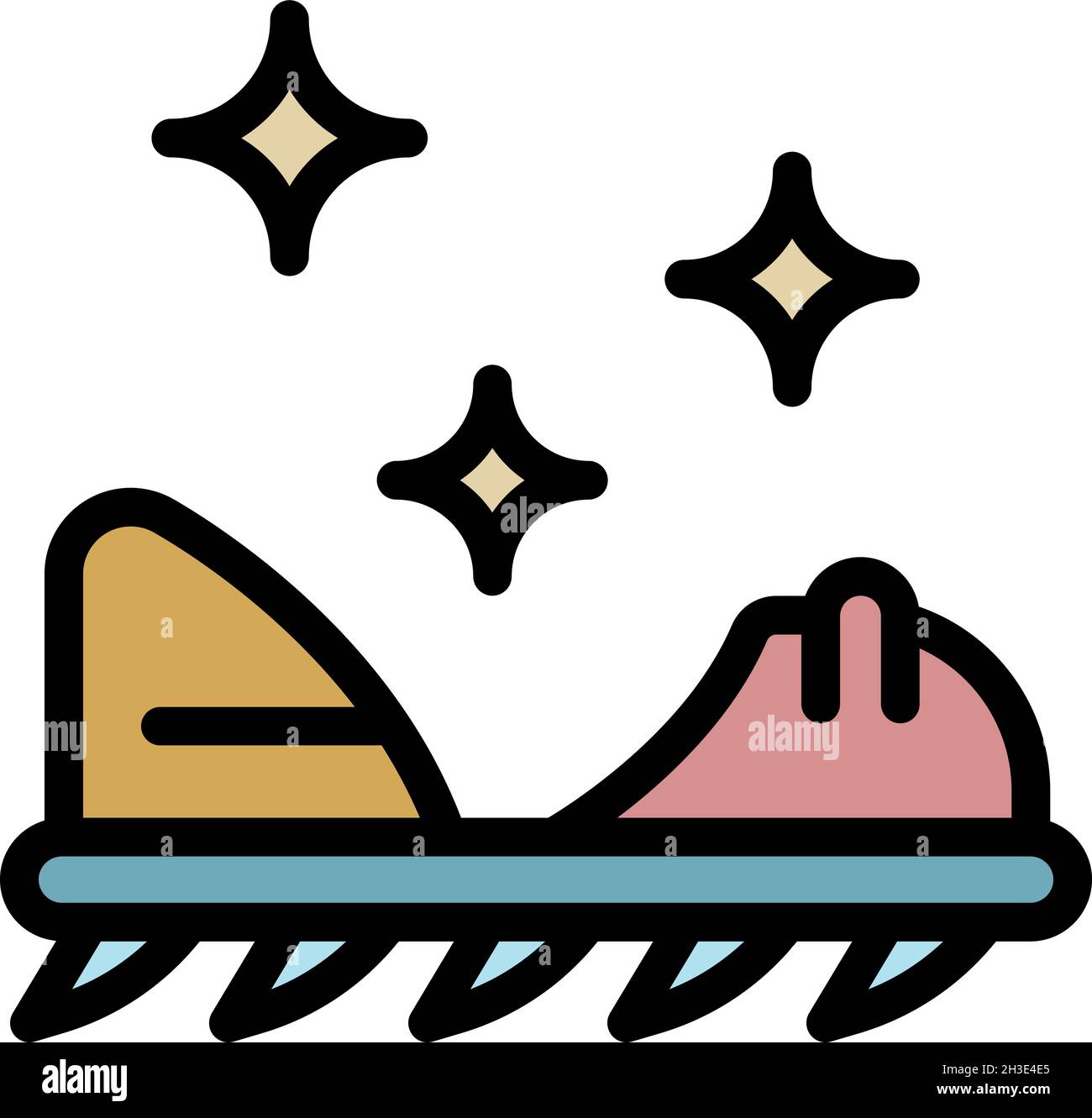 Climbing spikes icon. Outline climbing spikes vector icon color flat ...