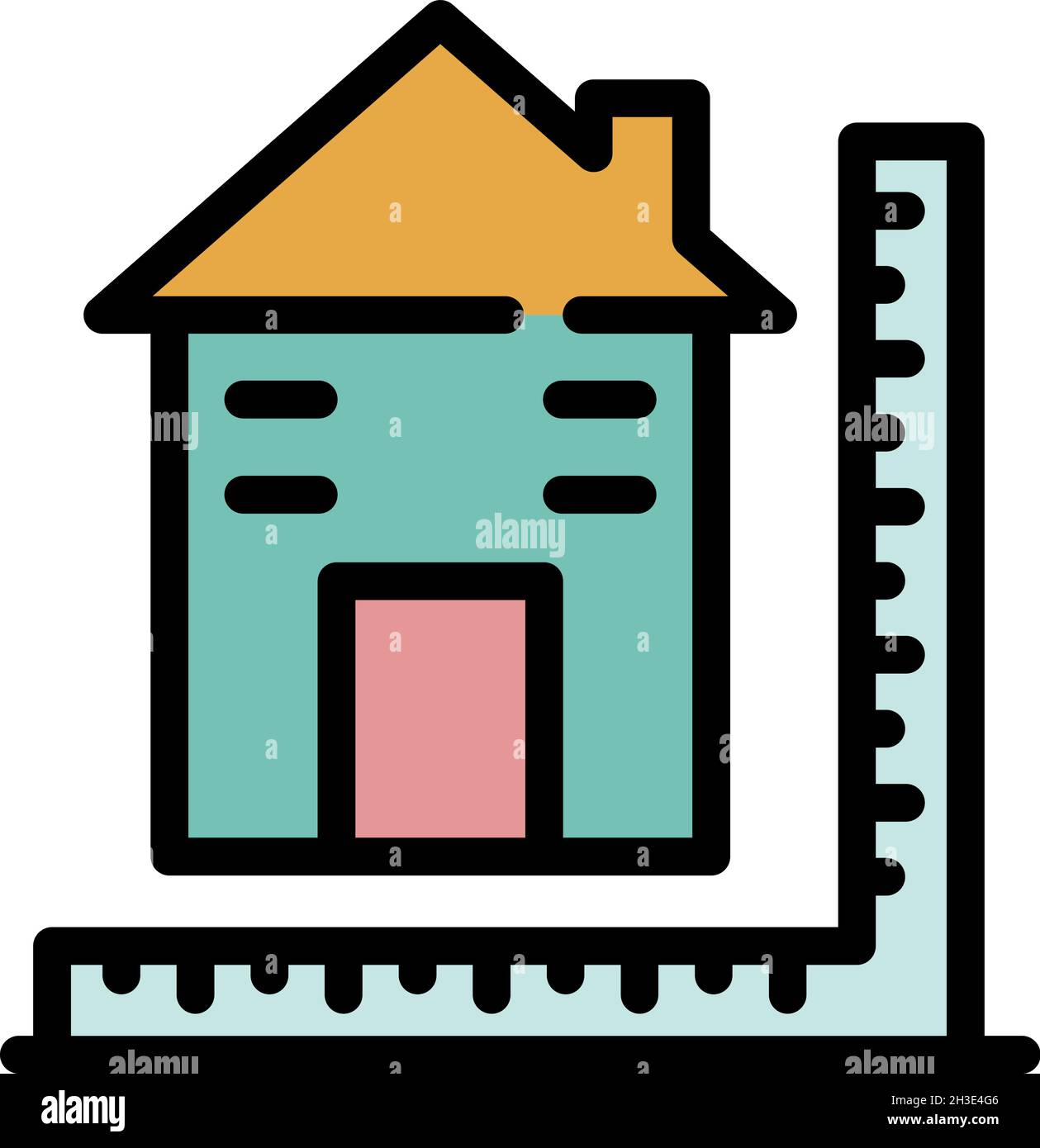 Construction measurements icon. Outline construction measurements ...