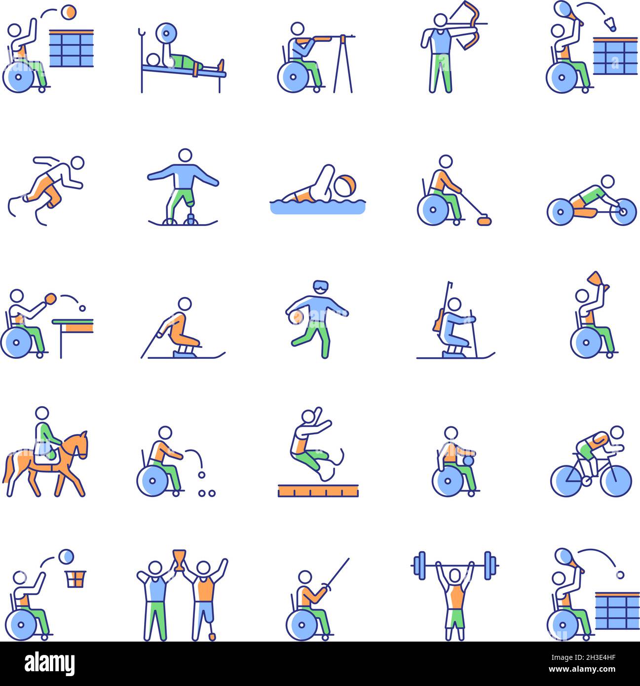 Adaptive sports Stock Vector Images - Alamy