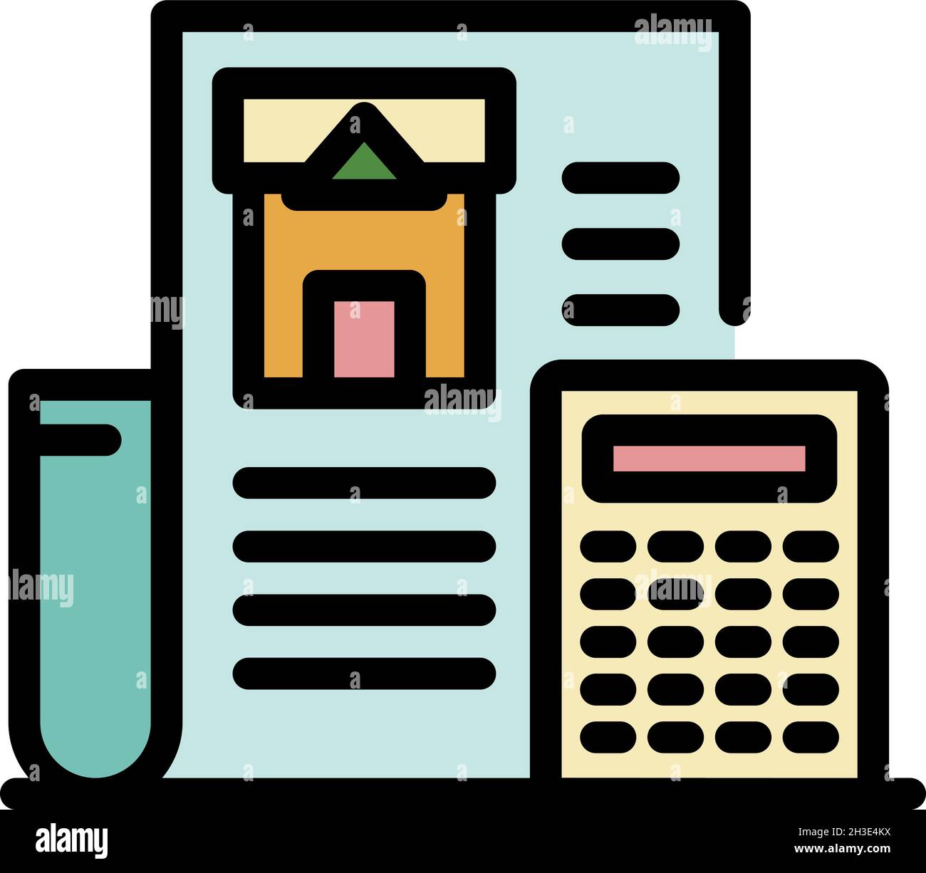 Construction estimate icon. Outline construction estimate vector icon ...