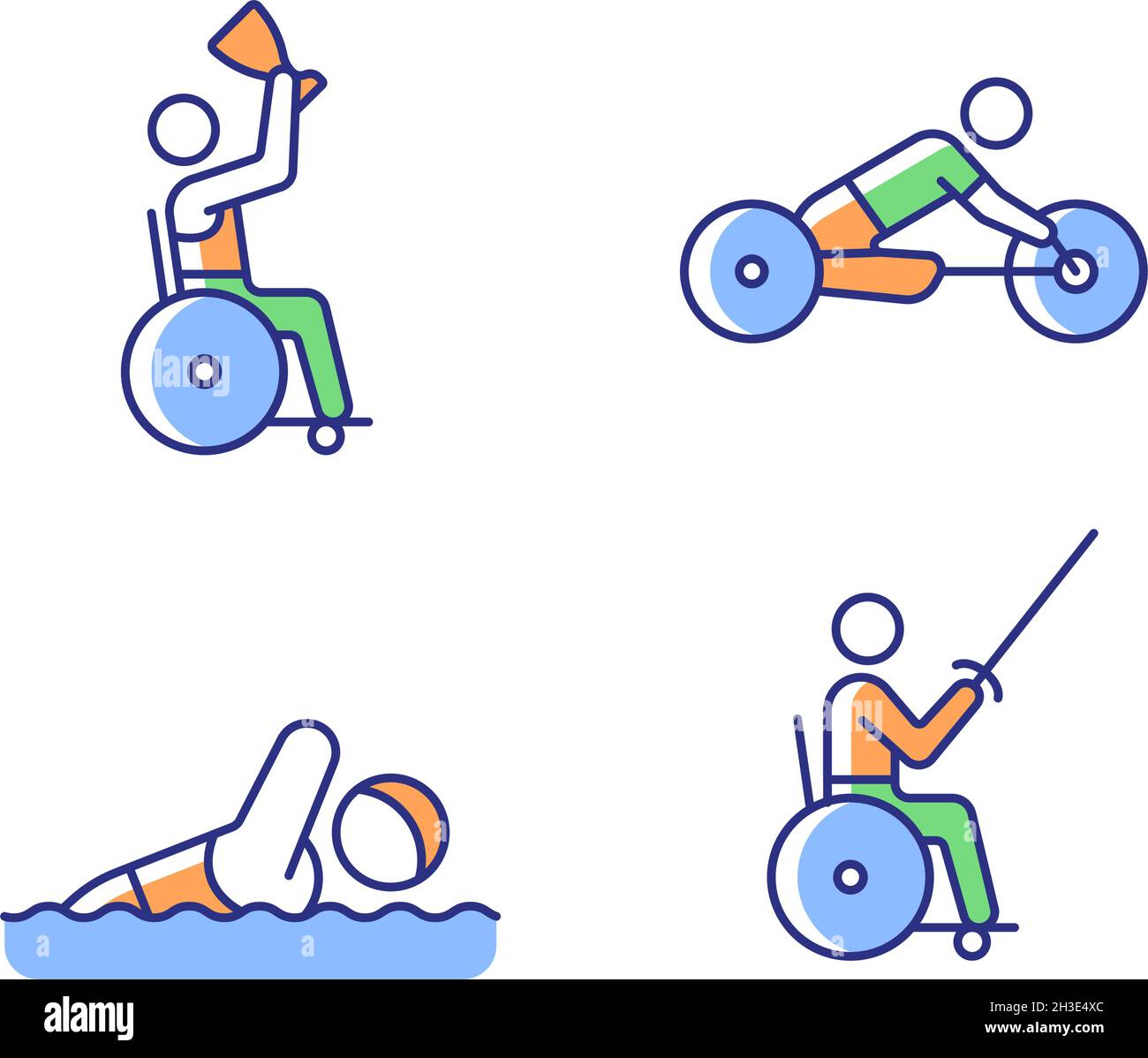 Adaptive contests RGB color icons set Stock Vector Image & Art - Alamy