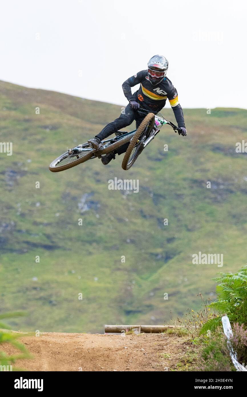 Downhill mountain biker Corey Watson a the Scottish Championships at ...