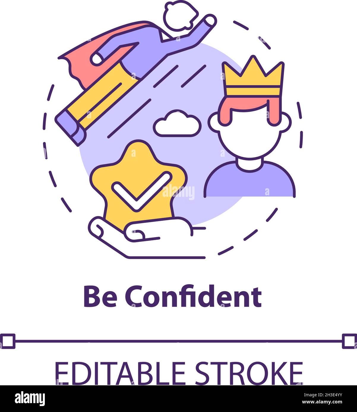 Be confident concept icon Stock Vector Image & Art - Alamy