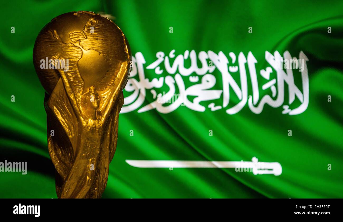 6 October 2021 Riyadh, Saudi Arabia. FIFA World Cup Cup against the ...