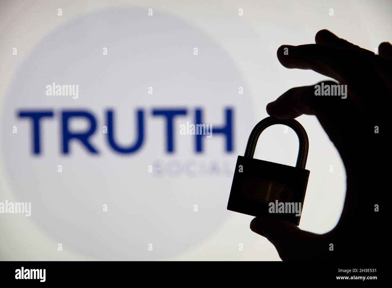 LONDON, UK - May 2021: Truth Social logo, a social network developed by ...