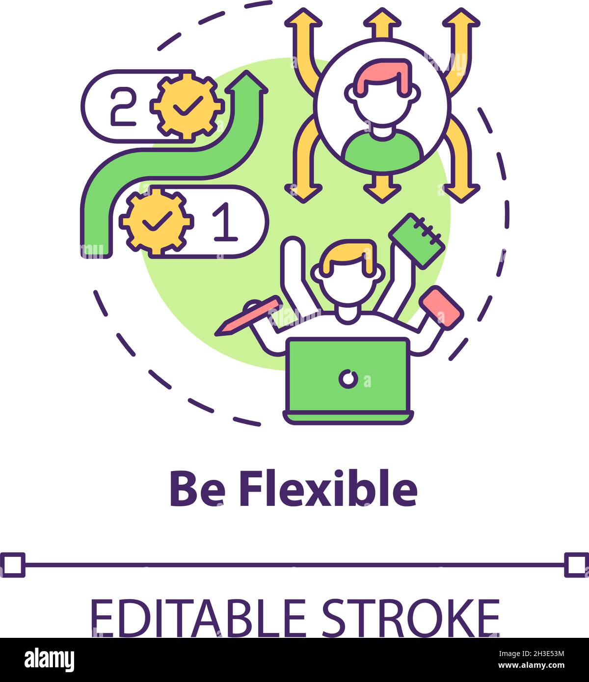 Be flexible concept icon Stock Vector Image & Art - Alamy